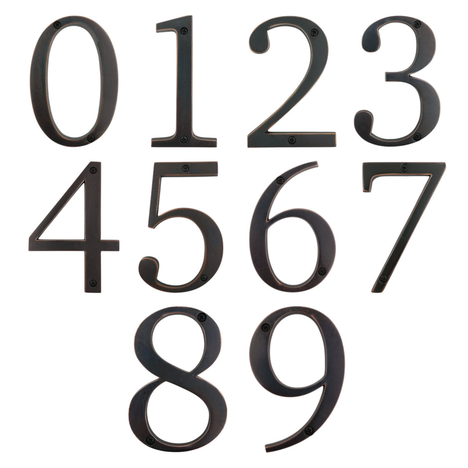 Aged Bronze House Numbers, 4" Metal Numbers for Address – Westwoods ...