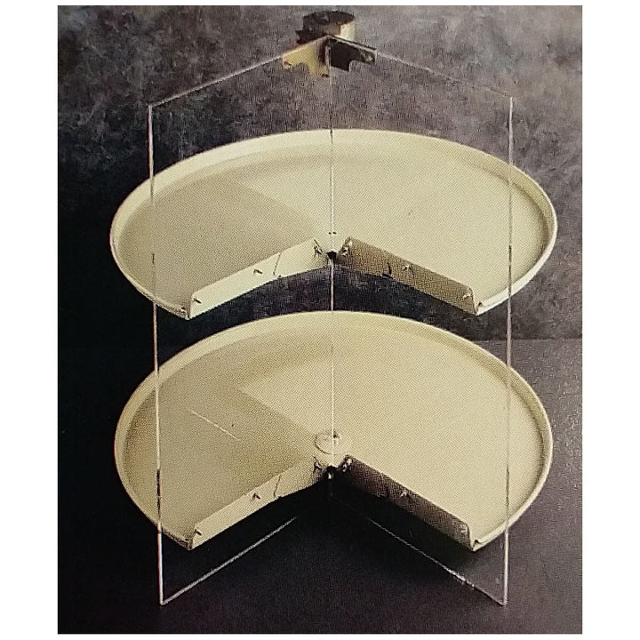 Amerock Pie-Cut 24" Lazy Susan 2 Tier Door Mount Steel Shelf Almond 11 ...