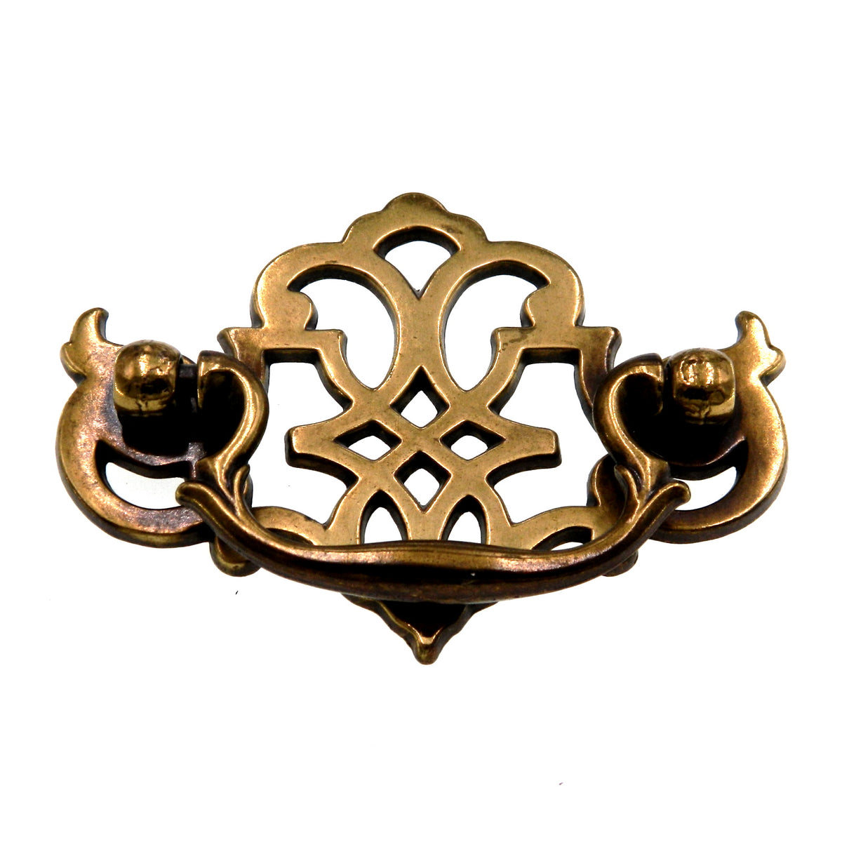 Set of 2 Belwith Queen Anne Brass Finish 2 1/2" Ctr. Drawer Bail Pull ...