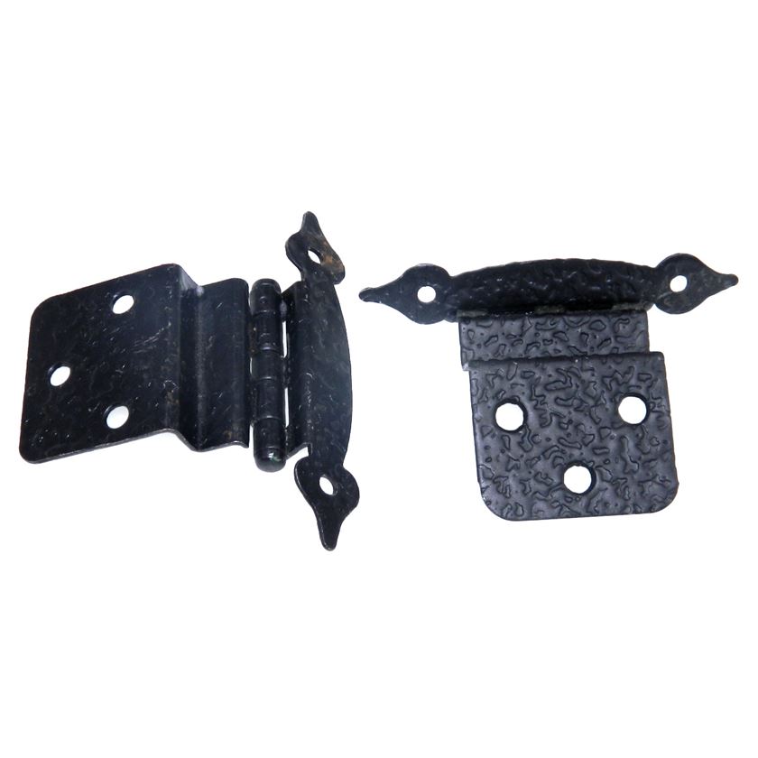 Pair Ajax Early American Colonial Black 3/8" Inset Colonial Hinges 938 ...
