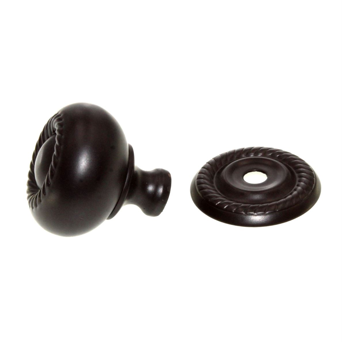 Jeffrey Alexander Rhodes Bronze 1 1/4" Rope Knob with Backplate B6060O ...