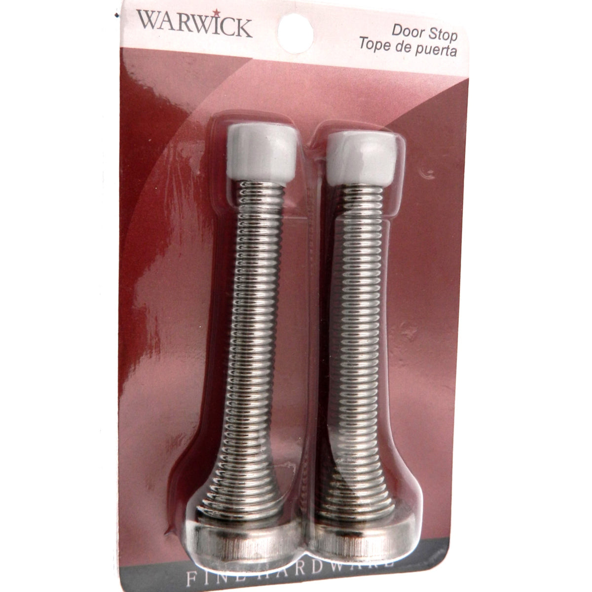 Flexible Spring Door Stopper, 2 Pack, 3 1/4 in. Doorstop, Satin Nickel ...