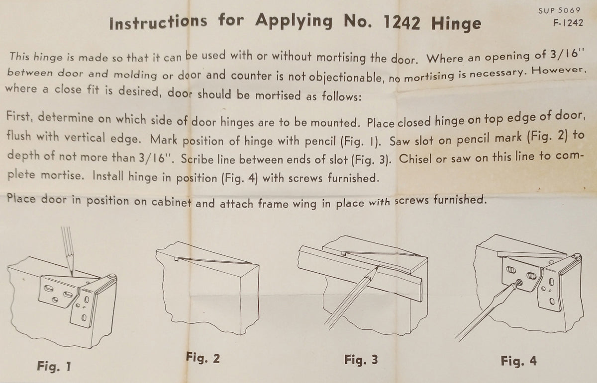 Set Amerock Perma-Brite Zinc Concealed Overlay Pin Knife-Pivot Hinges ...