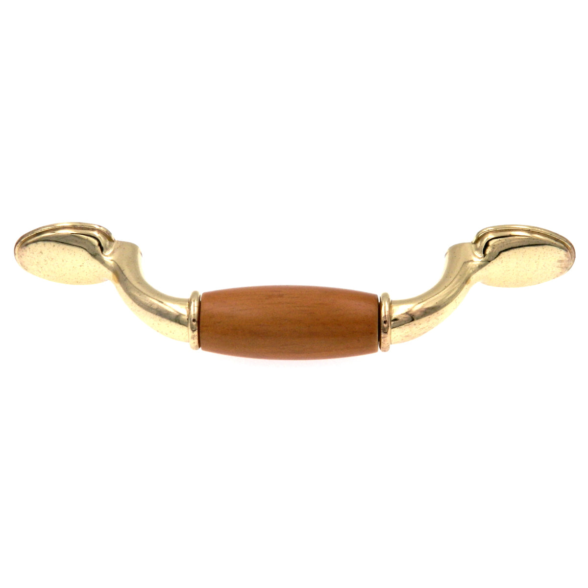 Amerock Allison Polished Brass, Oak Wood Center 3" Ctr. Cabinet Pull B ...