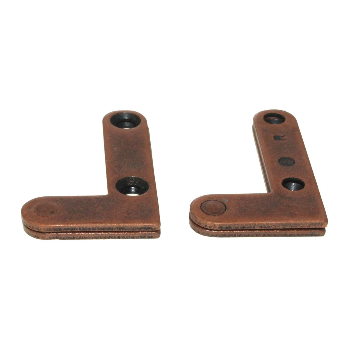 Pair Amerock Machine Copper Cabinet Pin Knife-Pivot Hinges 3/4" Door B ...