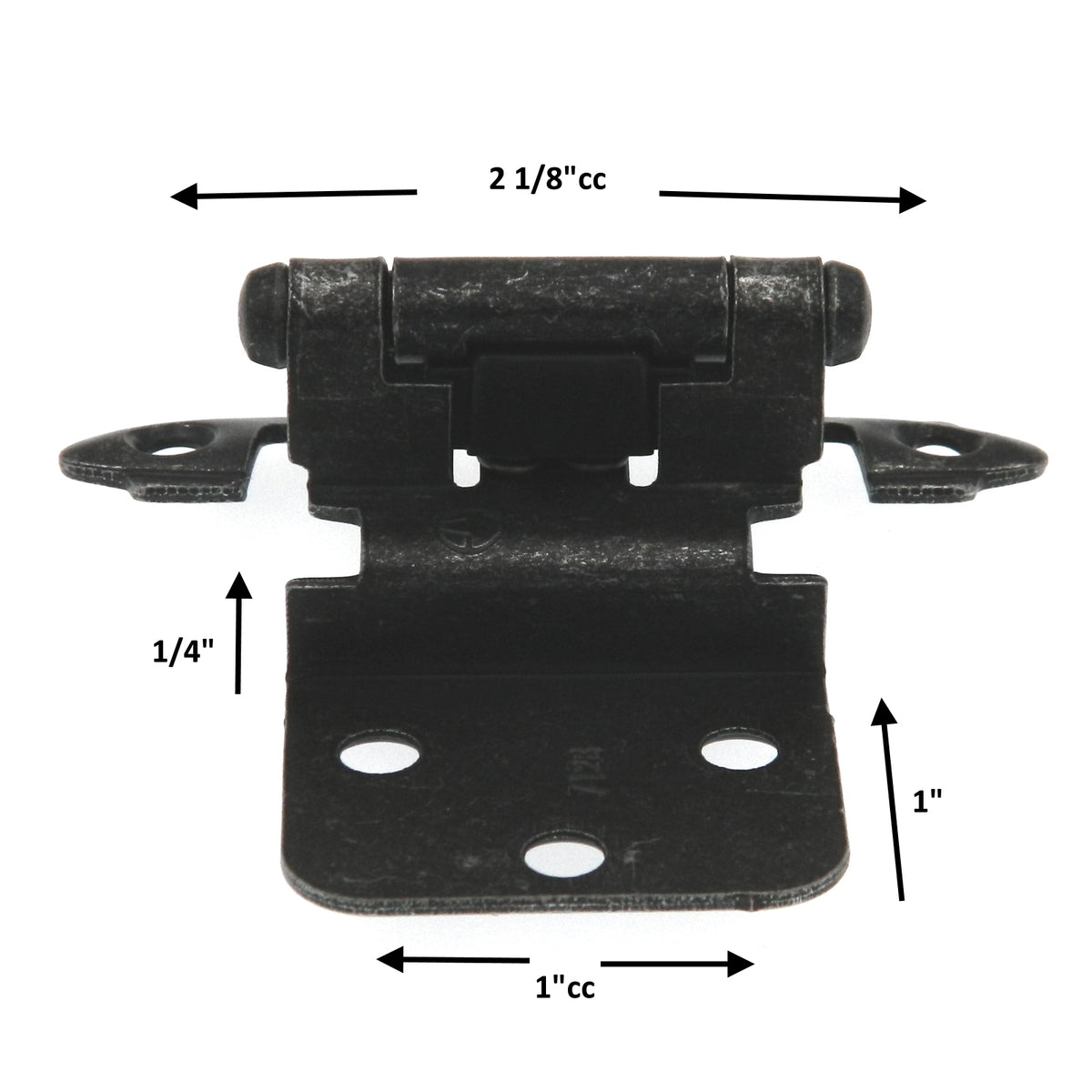 Pair of Amerock White Self-Closing 3/8" Inset Face Mount Cabinet Hinge ...