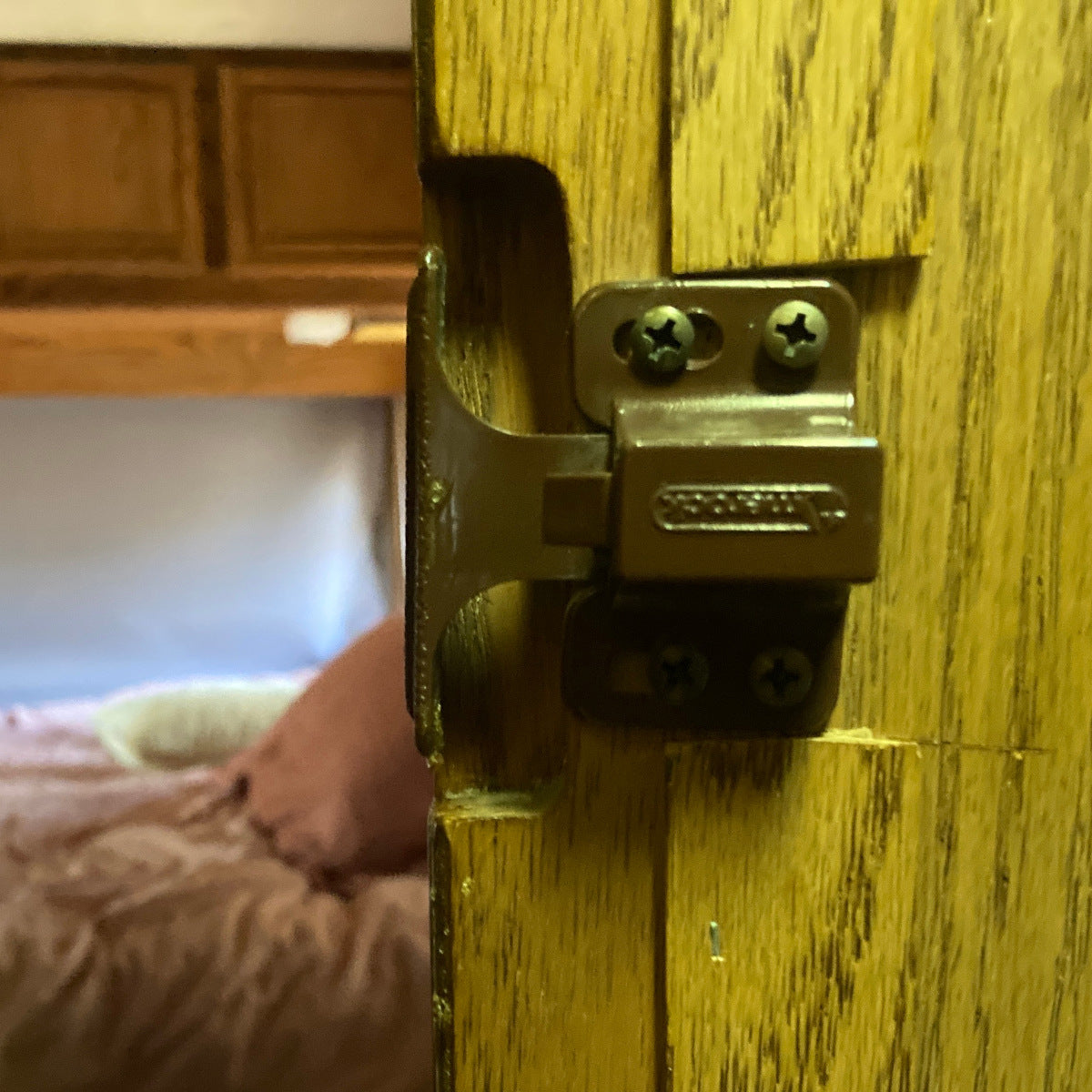 Vintage Amerock Brown Cabinet Flush Mount Positive Catch with Sliding ...