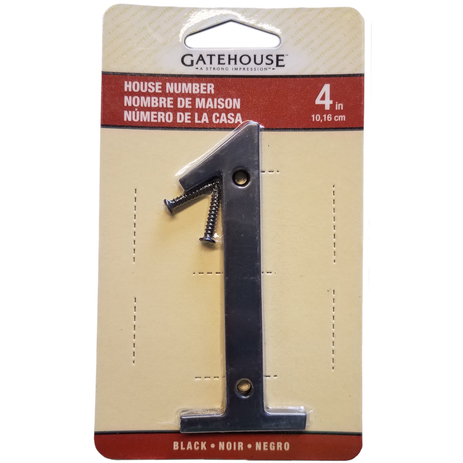 Gatehouse Black 4 inch House Address Number (1) Flush Mount – Westwoods ...