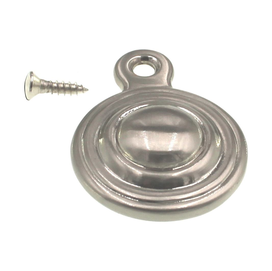 Set of 4 Satin Nickel Federal Style Bed Bolt Covers 1 3/8" KK22-SN ...