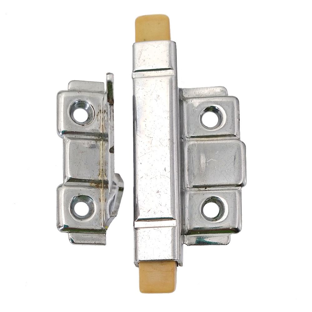 National Brass Art Deco Chrome Cabinet Pinch Latch Catch 3/8" offset N ...