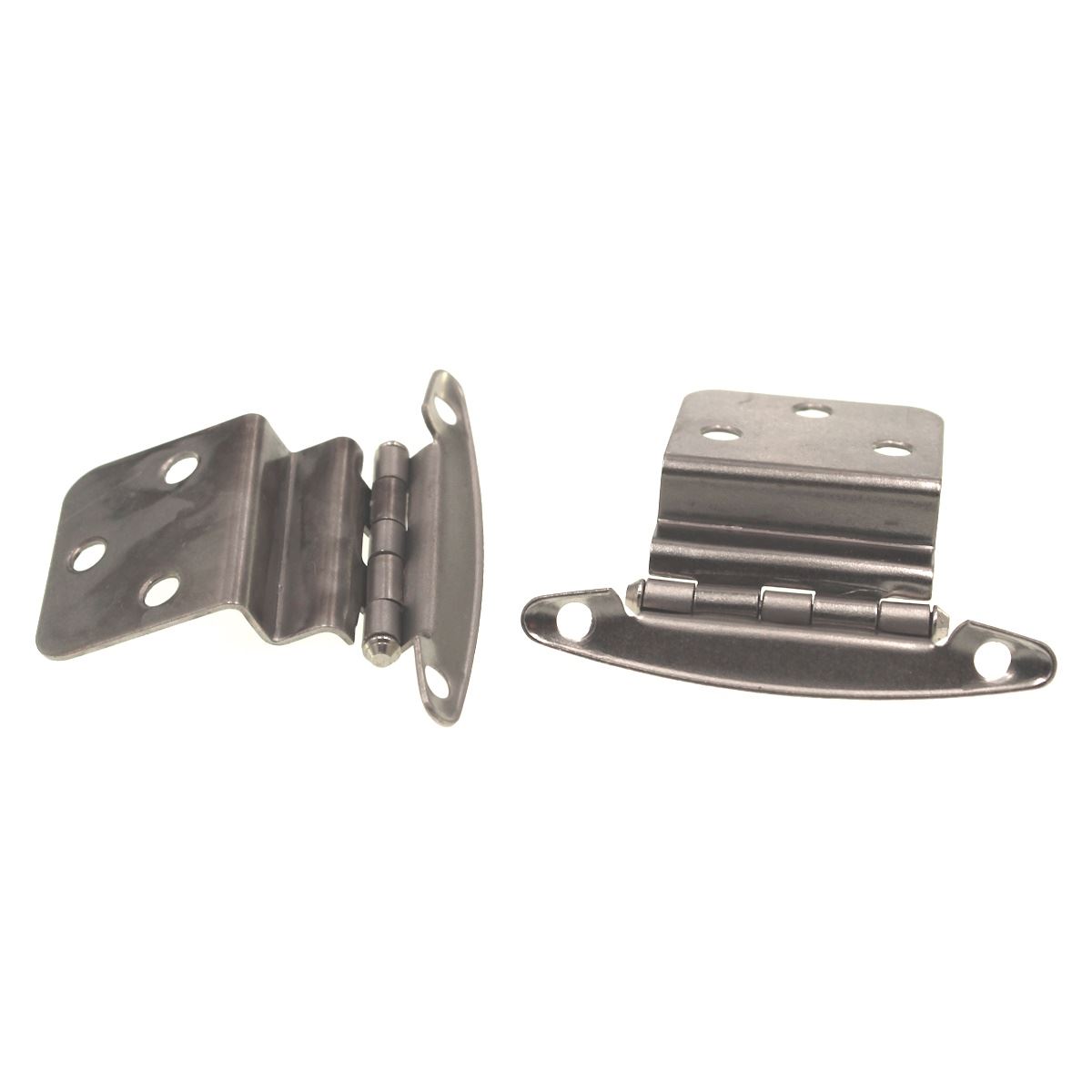 Pair of Hickory Hardware 3/8" Inset Free Swinging Hinges Satin Nickel ...