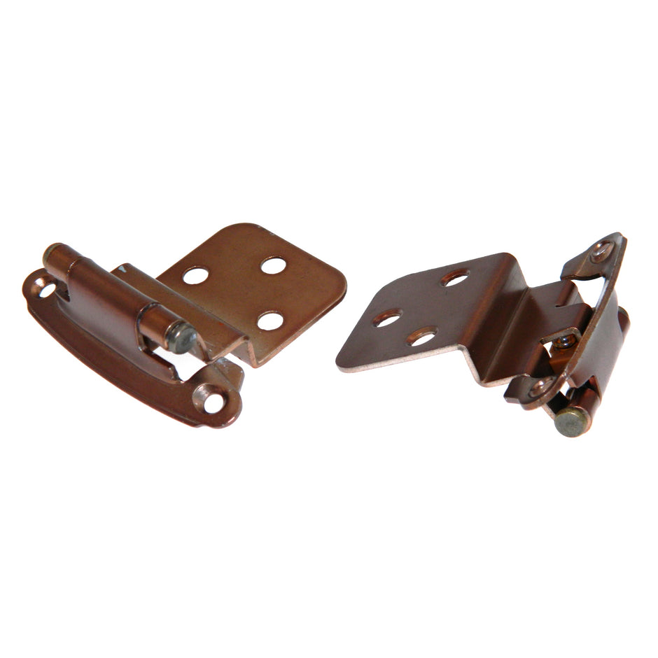 Pair Satin Bronze P243-SBZ Hickory 3/8" Inset Self-Closing Cabinet Hin ...
