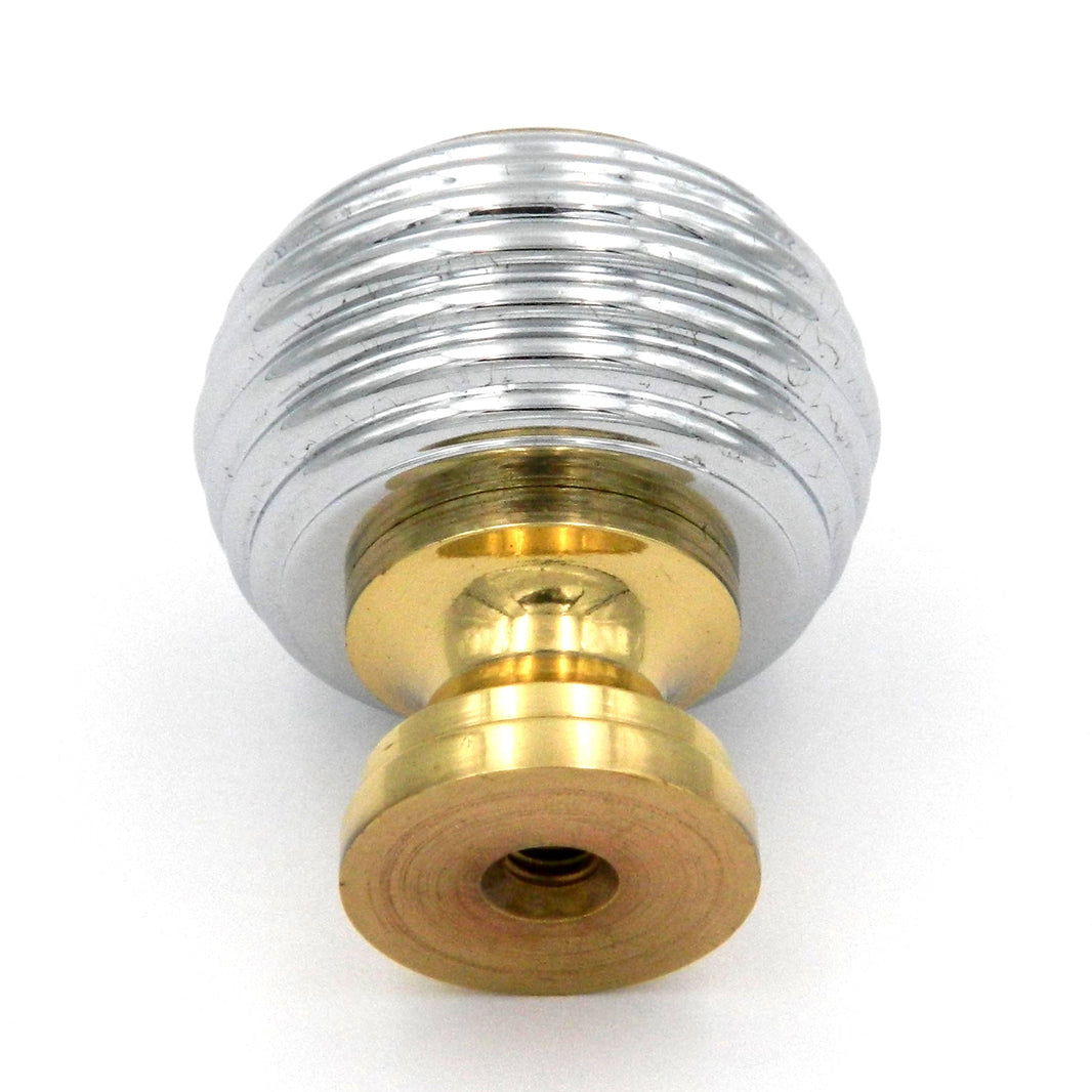 Liberty Chrome and Polished Brass 1 1/8" Round Ball Knob Pull P50305V ...