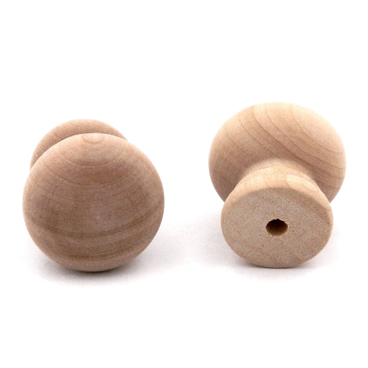 Hickory Hardware Natural Woodcraft Unfinished Wood Round 1 1/4" Cabine ...