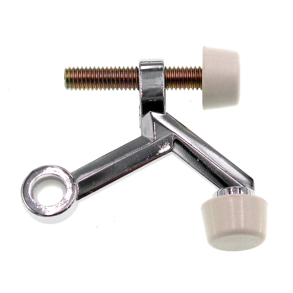 Satin Chrome Heavy Duty Hinge Pin Doorstop with Rubber Tips Belwith PB ...