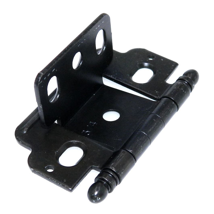Amerock Dull Black Full Inset Wrap Hinge Ball Tip 3/4" Door PK3180TB-R – Westwoods Cabinet Hardware