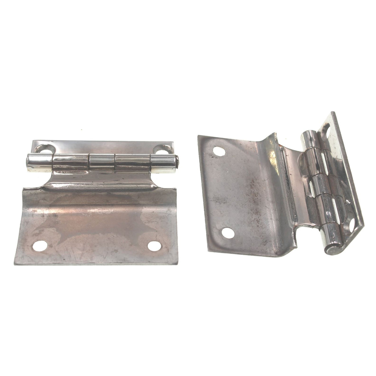 Pair Lawrence Brothers Chrome 3/8" Offset Surface Cabinet Hinges SC122 ...