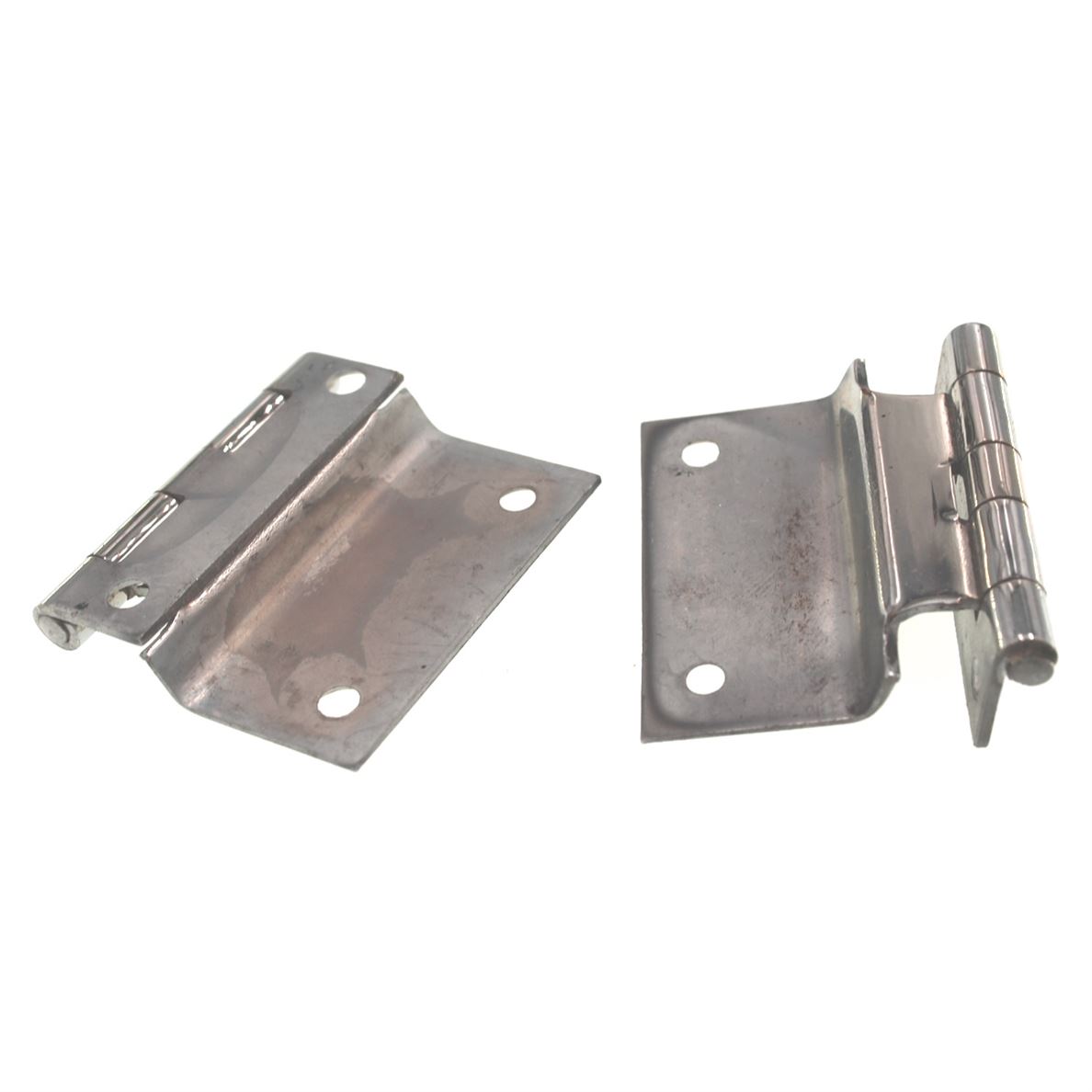 Pair Lawrence Brothers Chrome 3/8" Offset Surface Cabinet Hinges SC122 ...